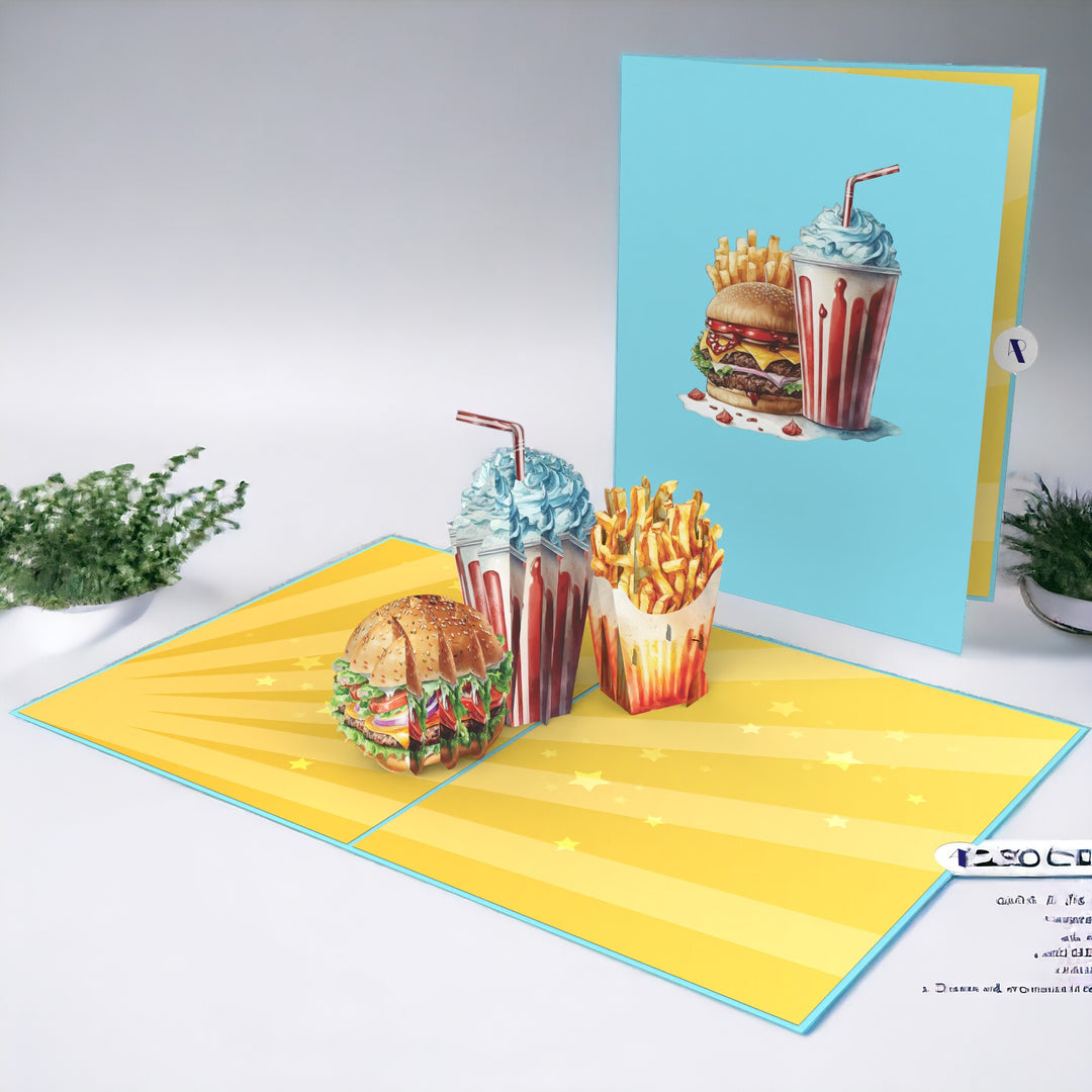 Burger Pop Up Card – Rykamia Cards
