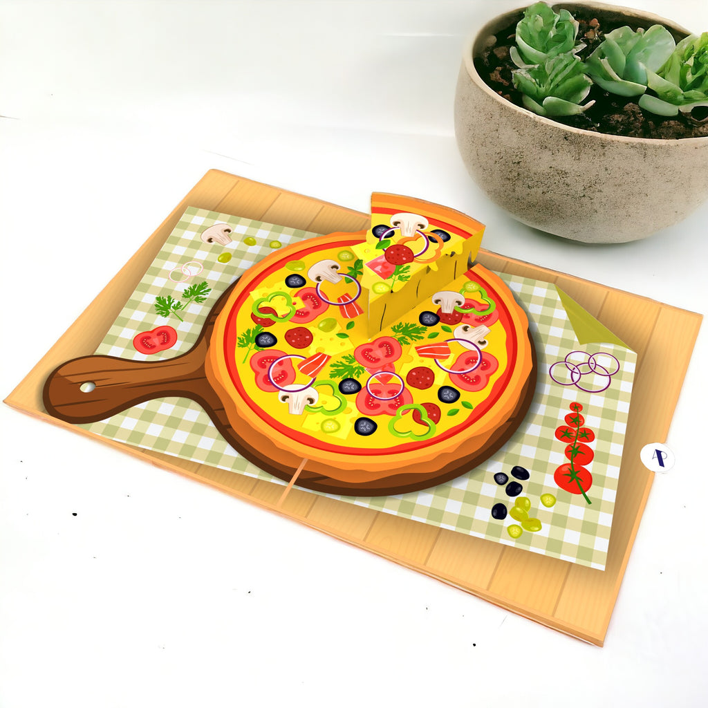 Pizza Pop Up Card, Pizza Lover Gift, 3D Greeting Card for Foodies, Fun ...